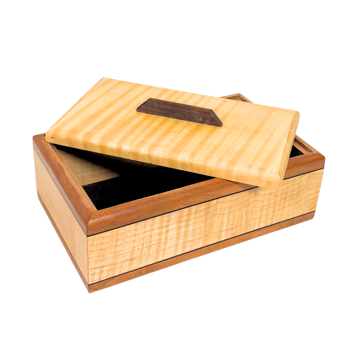 Maple Box W. Cherry Rim 4X7X3 – bluestemcrafts